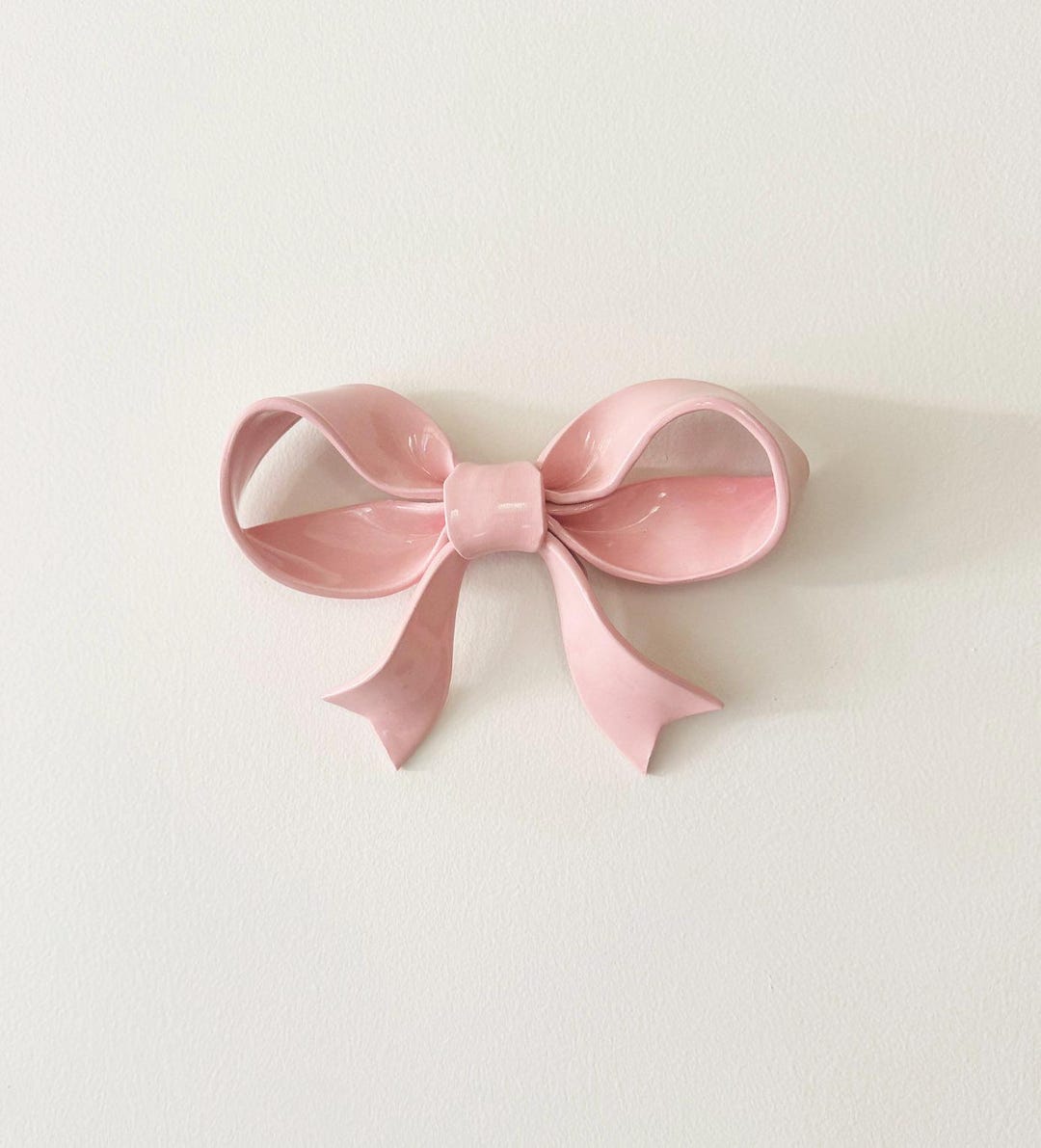 Medium Ceramic Wall Ribbon, Ceramic Bow Wall Art, Bow Nursery Decor ...