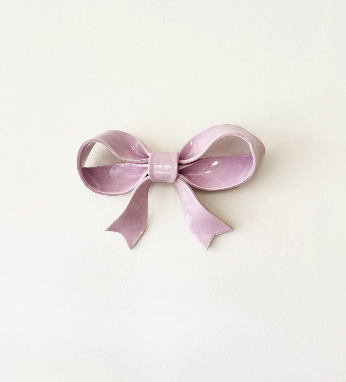 Medium Ceramic Wall Ribbon, Ceramic Bow Wall Art, Bow Nursery Decor ...