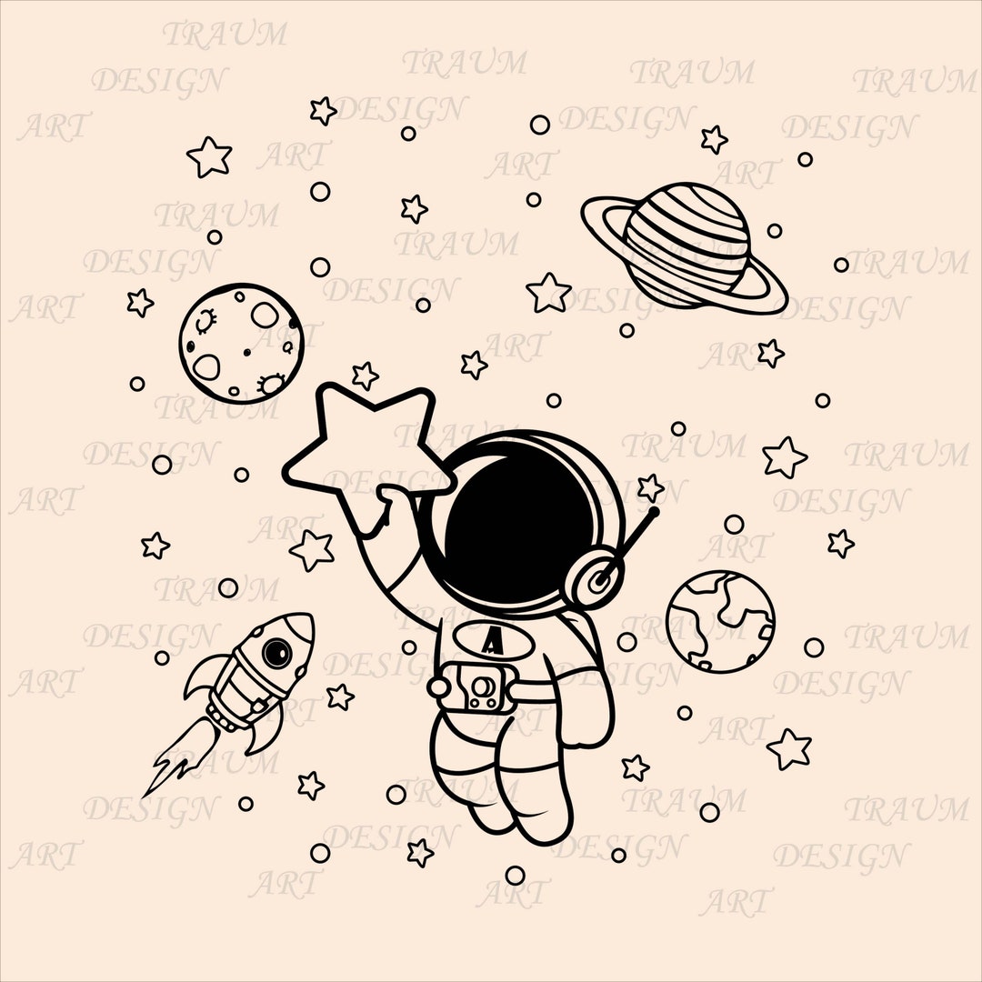 Star Space SVG Cute Space Astronaut SVG Astronaut Png Cut - Etsy UK