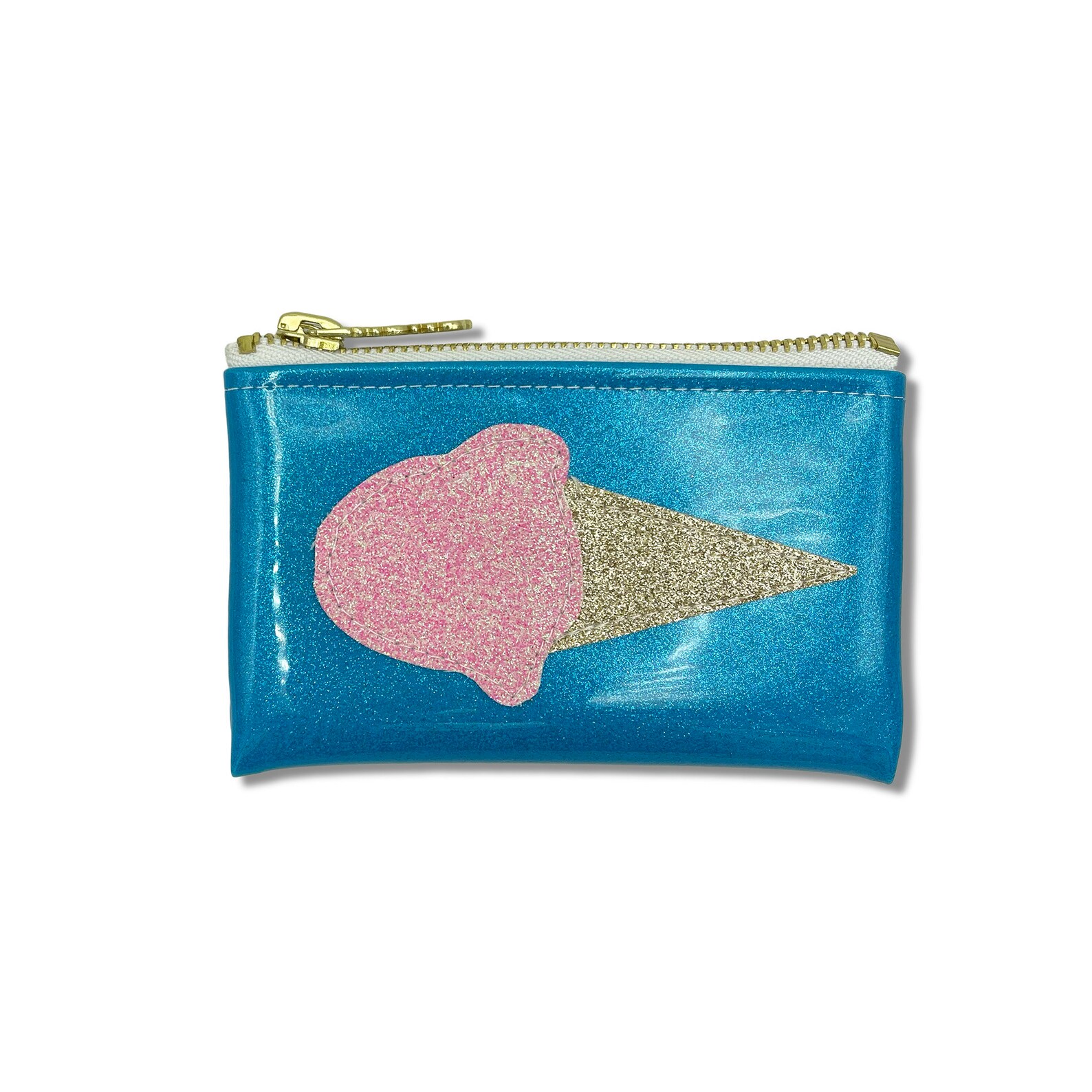 Ice Cream Cone Glitter Vinyl Clutch Blue Glitter Vinyl Ice Cream Bag ...