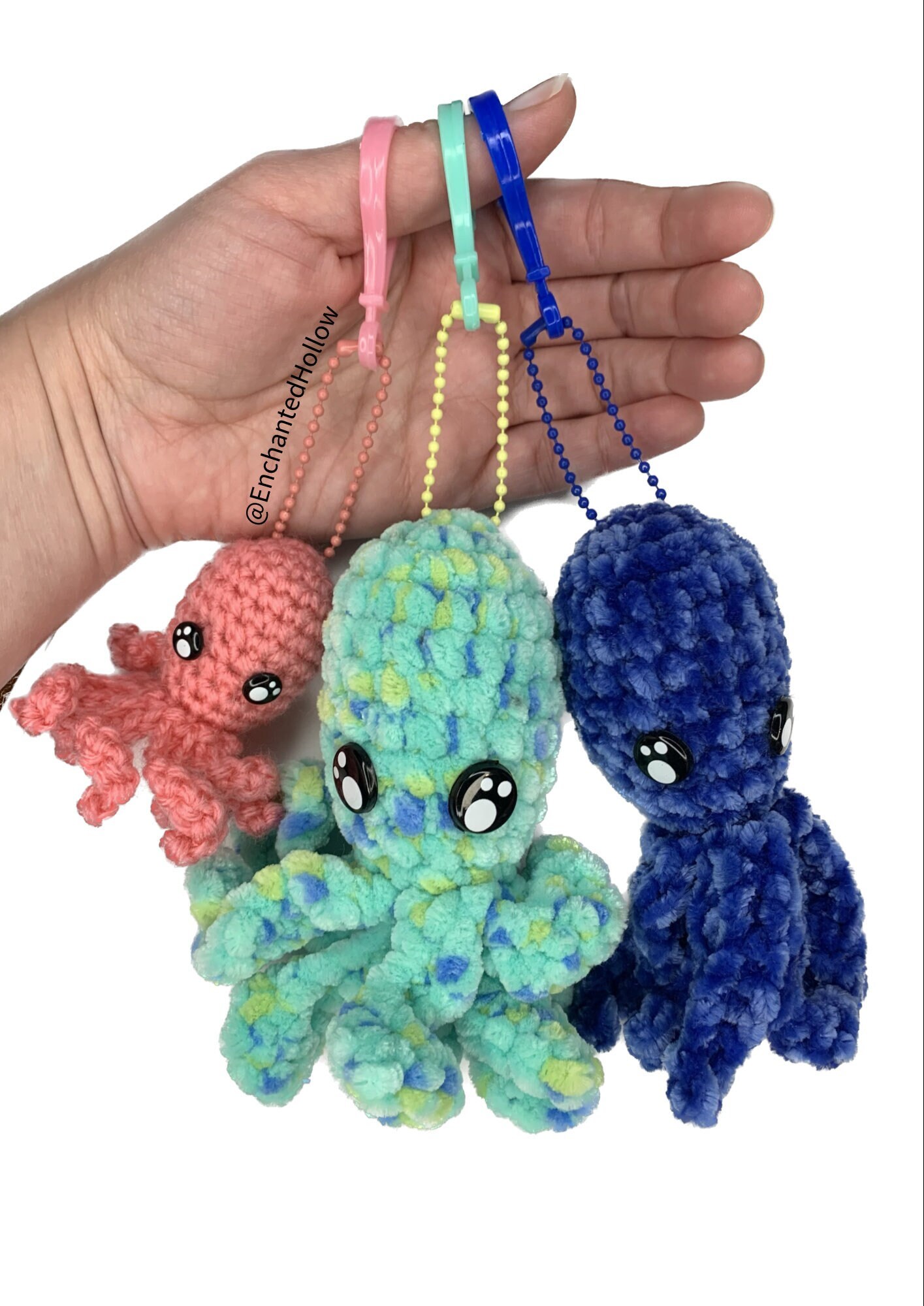 NO SEW Mini Octo Crochet Pattern Keychain, Octopus Crochet Pattern ...