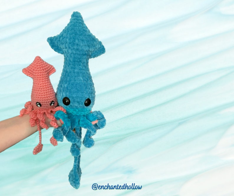 Arrow Head Squid Crochet Pattern No Sew Amigurumi Squid - Etsy