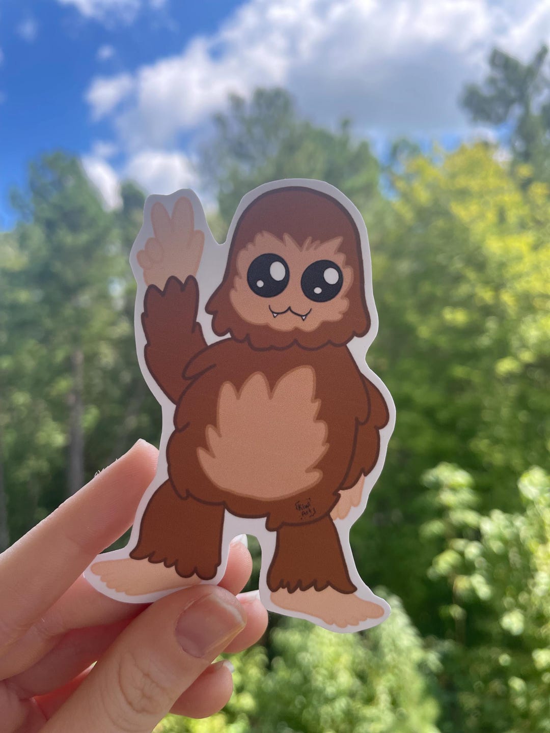 Bigfoot Sticker: Hand Cut Sasquatch Decal - Etsy