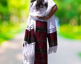 Raya Wollo Traditional Ethiopian Dress white - Etsy