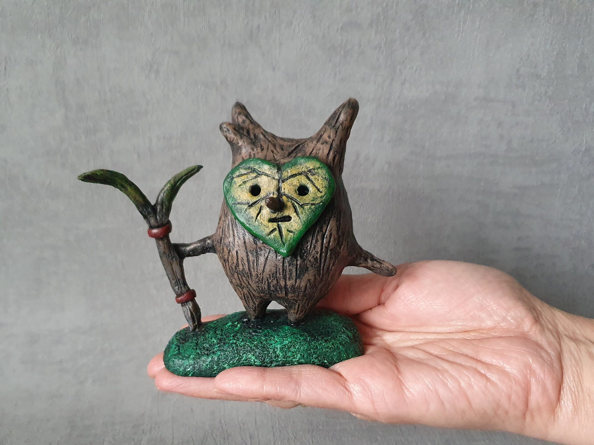 Cute Fun Korok Tree Spirit Forest Sprite Figurine Fantasy Sculpture ...