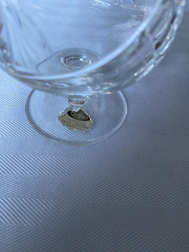 Vintage Simpsons Lead Crystal Cut Pinwheel Design Hungarian Brandy ...