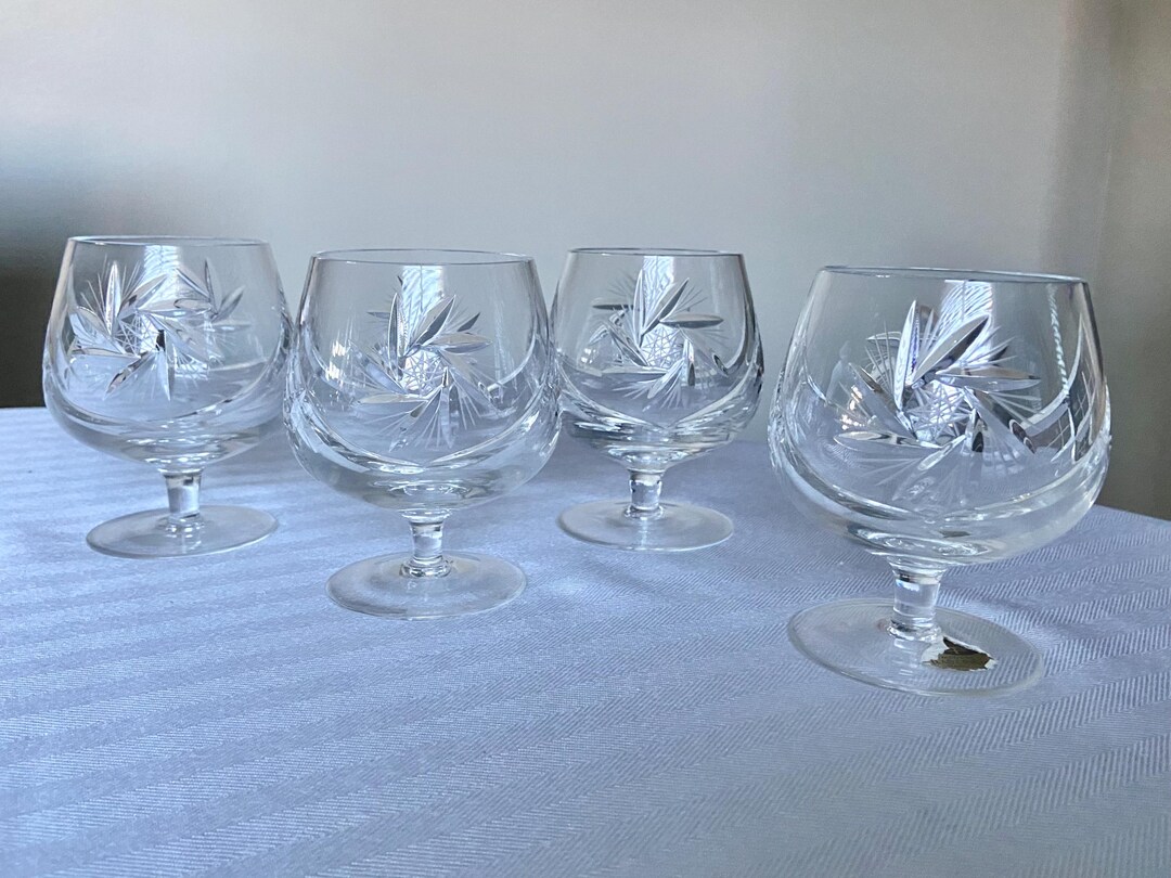 Vintage Simpsons Lead Crystal Cut Pinwheel Design Hungarian Brandy ...