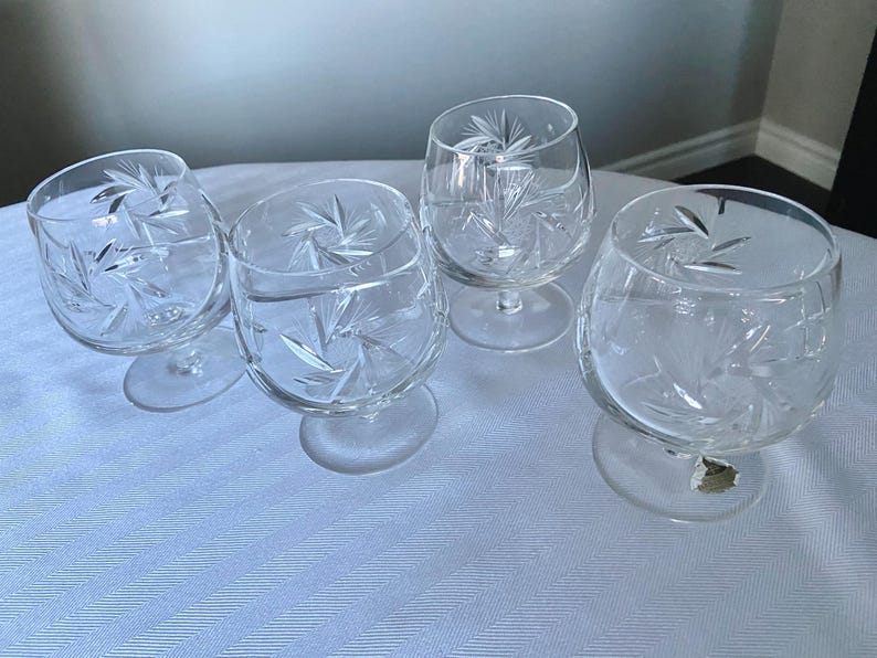 Vintage Simpsons Lead Crystal Cut Pinwheel Design Hungarian Brandy ...