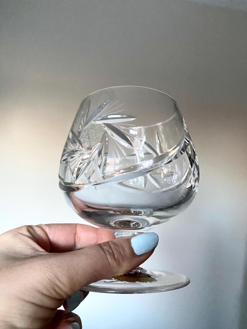 Vintage Simpsons Lead Crystal Cut Pinwheel Design Hungarian Brandy ...