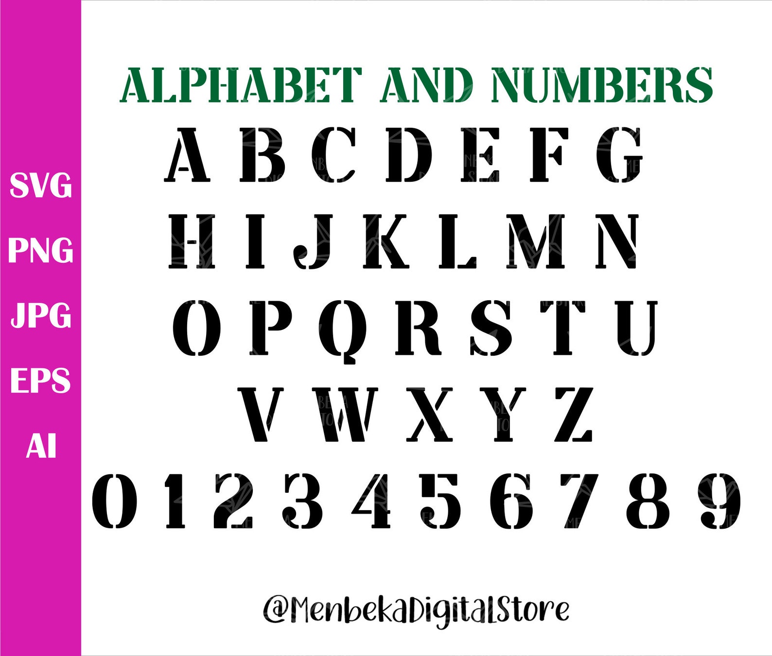 Military Stencil Font Svg Digital Download Military Font - Etsy