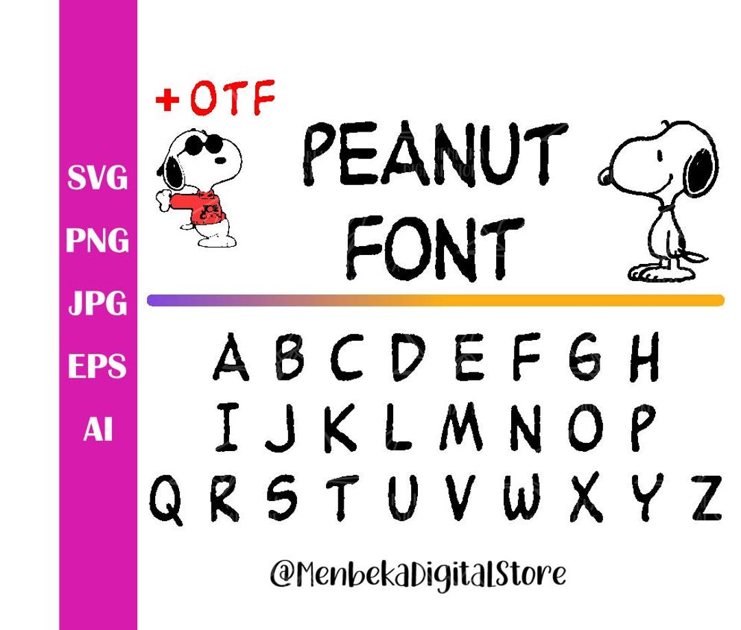 Peanuts Font SVG, Peanuts Font, Cricut, Silhouette, Peanuts Alphabet ...