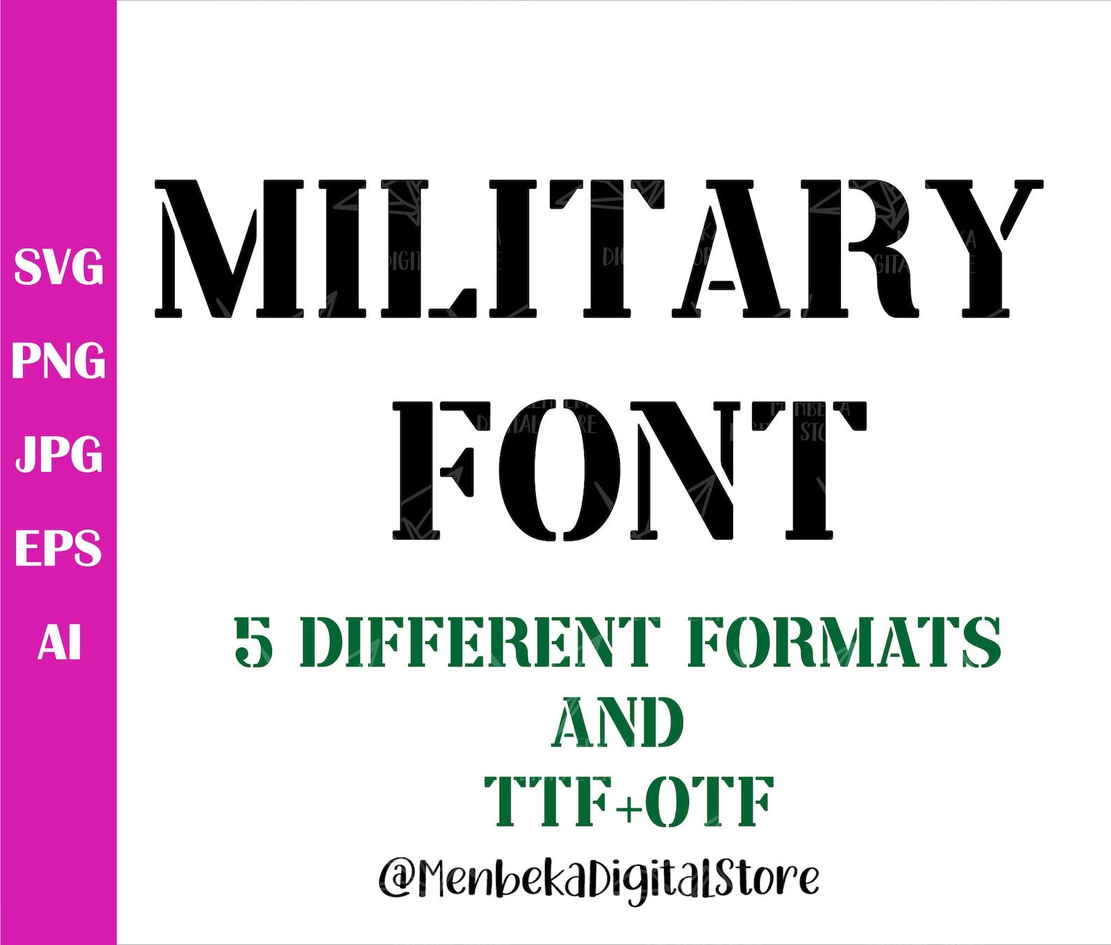 Military Stencil Font Svg Digital Download Military Font - Etsy