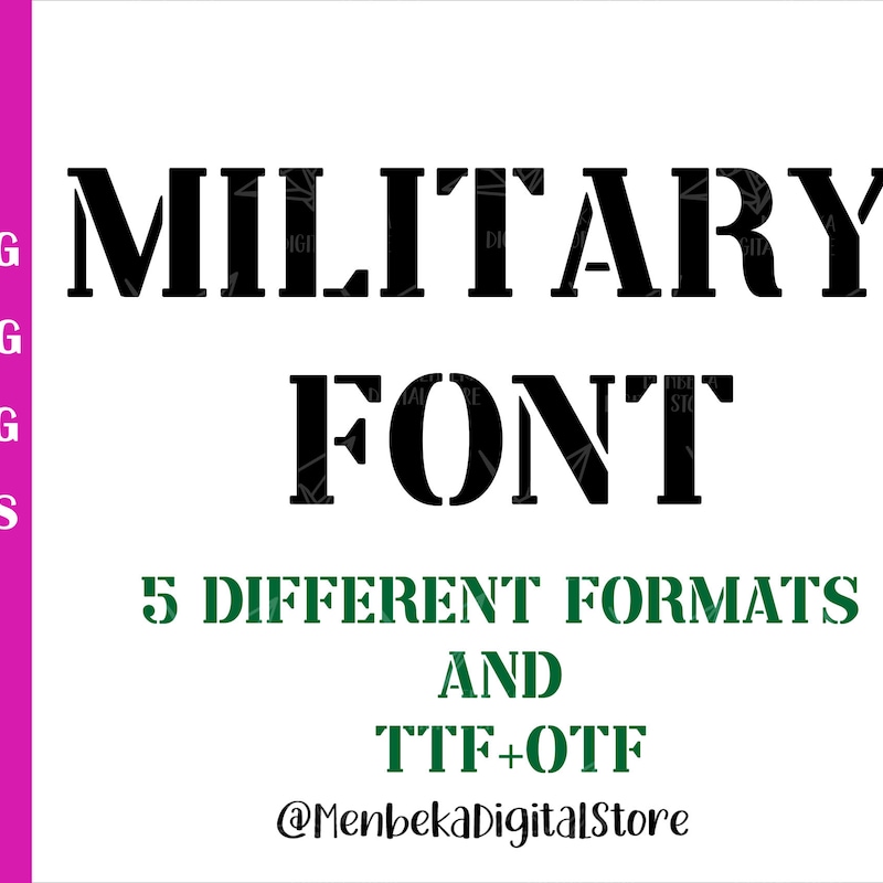 Military Tag Font - Etsy