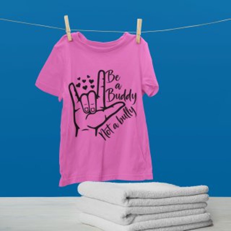 Be A Buddy Not A Bully Svg Pink Shirt Day Svg Friends - Etsy
