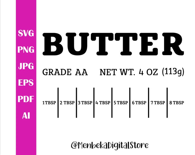 Butter Clipart, Sliced Butter SVG, Stick of Butter Outline Cut File ...