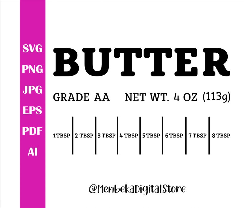 Butter SVG, PNG, Clipart, Funny Butter Gift (digital Download) - Etsy