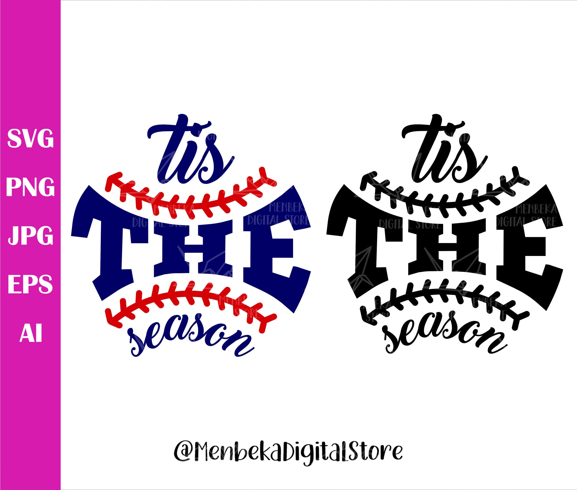 Tis the Season Svg Baseball Softball Svg Baseball Cut File - Etsy