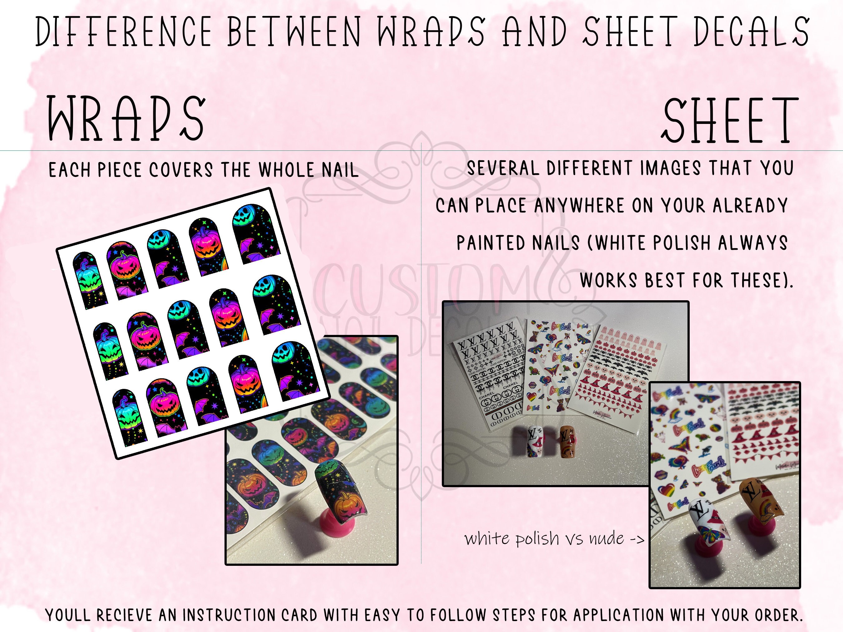 CUSTOM Nail Decals FAST Response & Shippingwaterslide Decals-nail Art ...