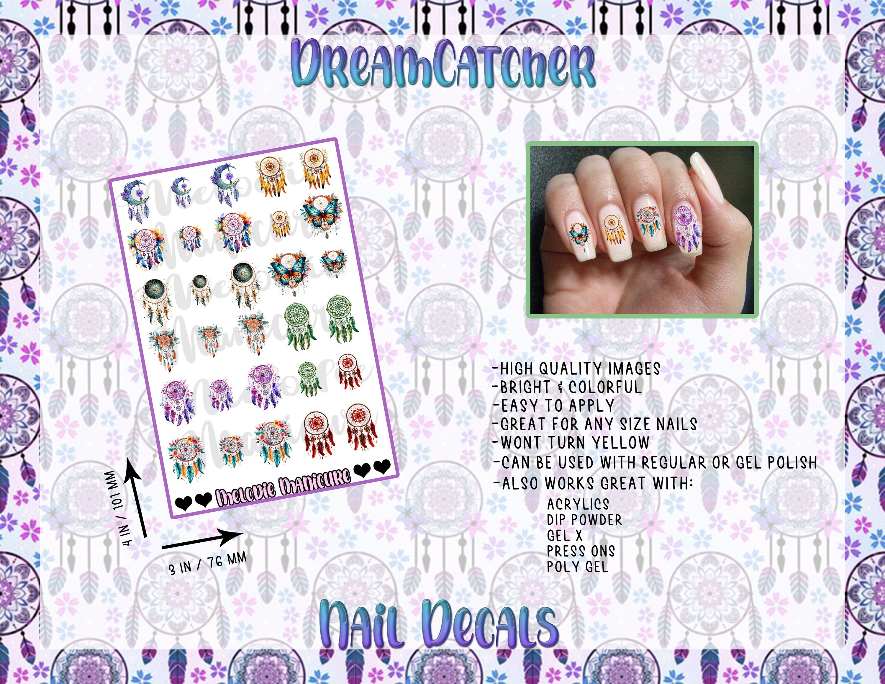 String Dream Catcher Nail