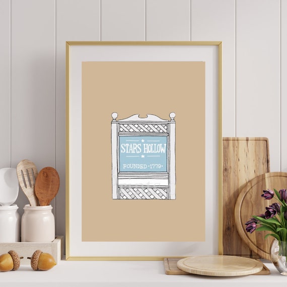 STARS HOLLOW SIGN Gilmore Girls Poster Wall Art Home Decor - Etsy