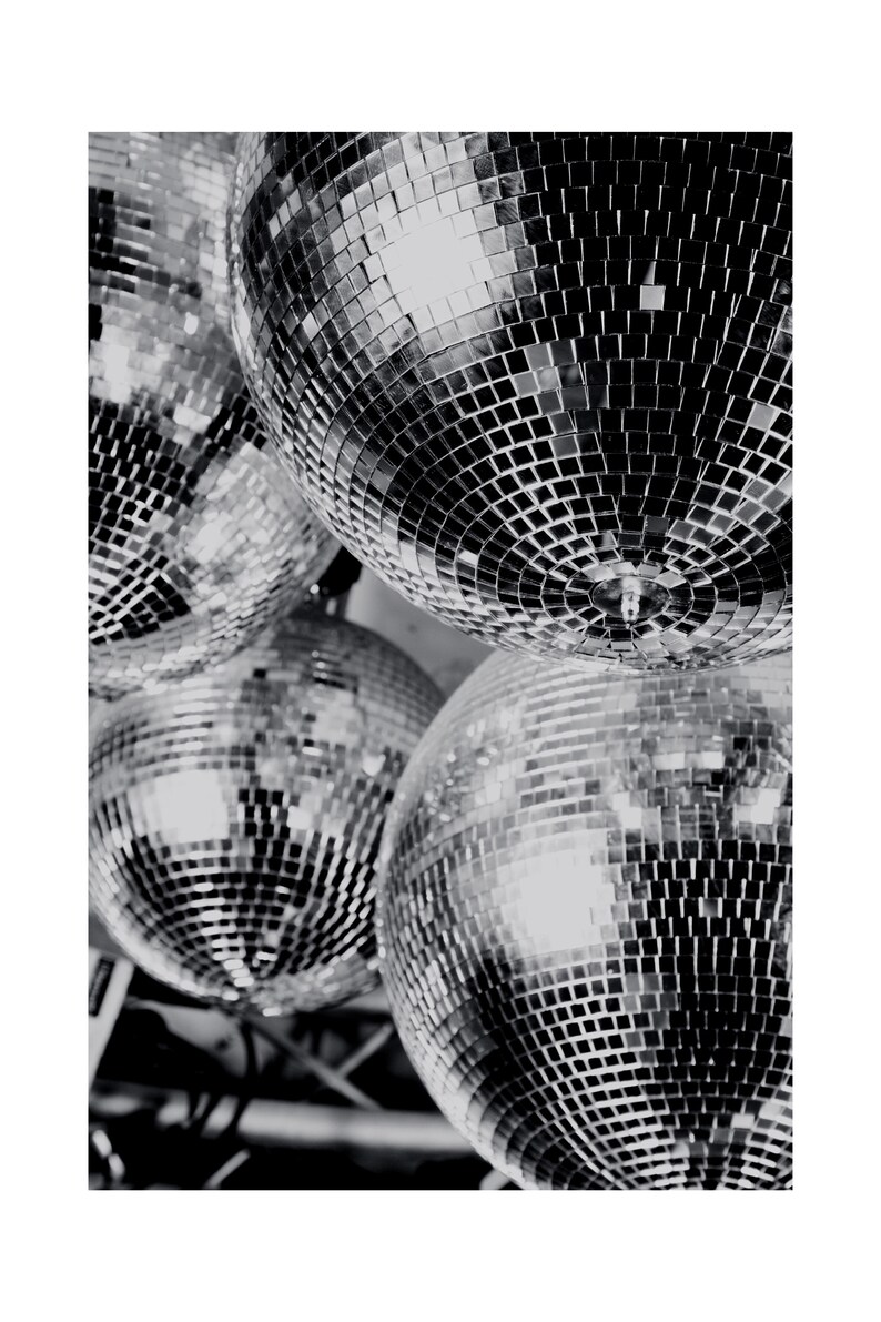 VINTAGE DISCO BALL Aesthetic Wall Art Poster Print Handmade - Etsy