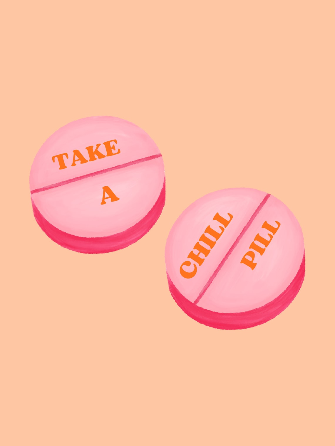 Take A Chill Pill Poster Wall Art Print - Etsy
