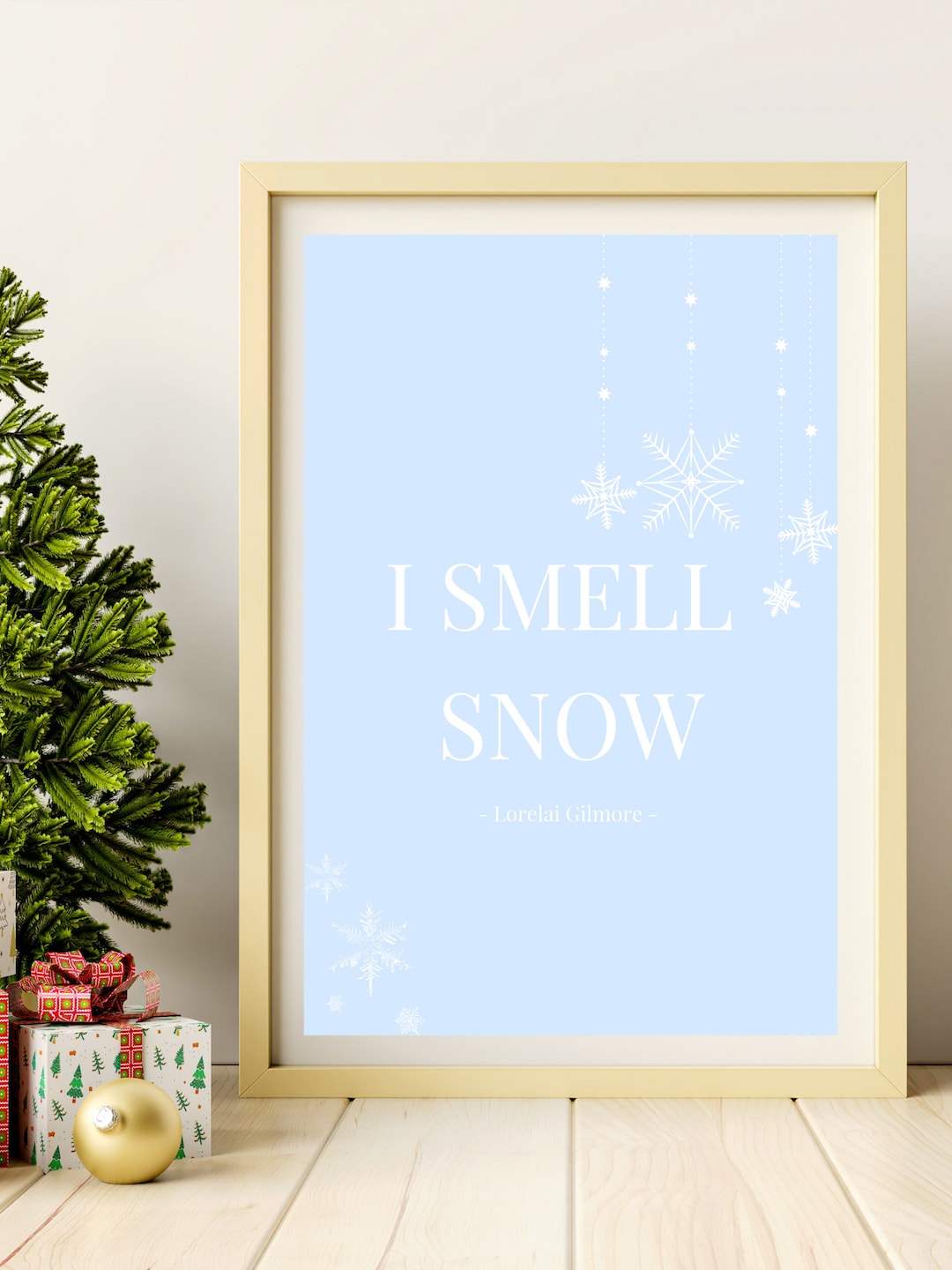 GILMORE GIRLS I Smell Snow Poster Wall Art Print, Lorelai TV Quote ...