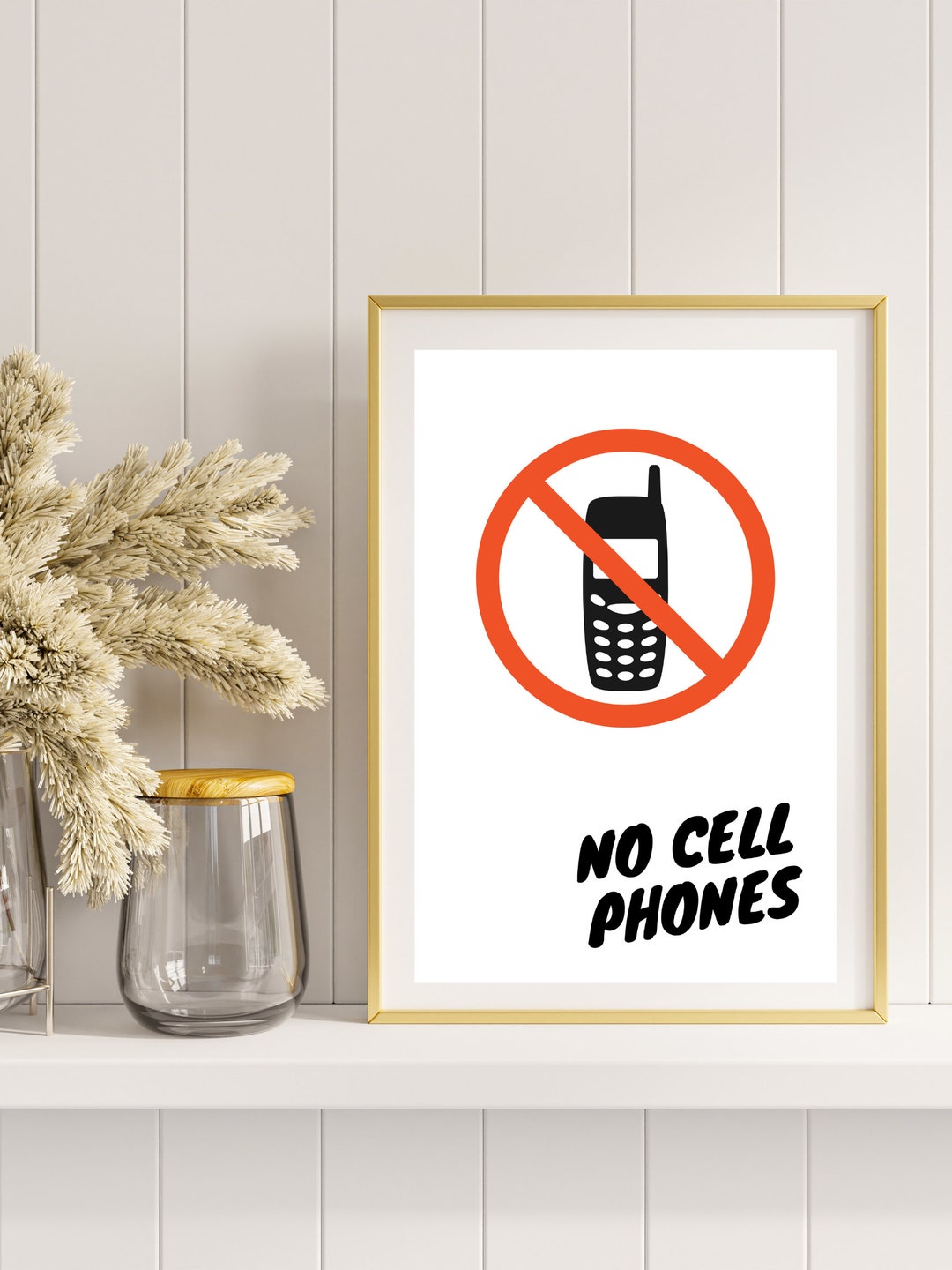 No Cell Phones Luke's Diner Gilmore Girls Poster, Digital Wall Art ...