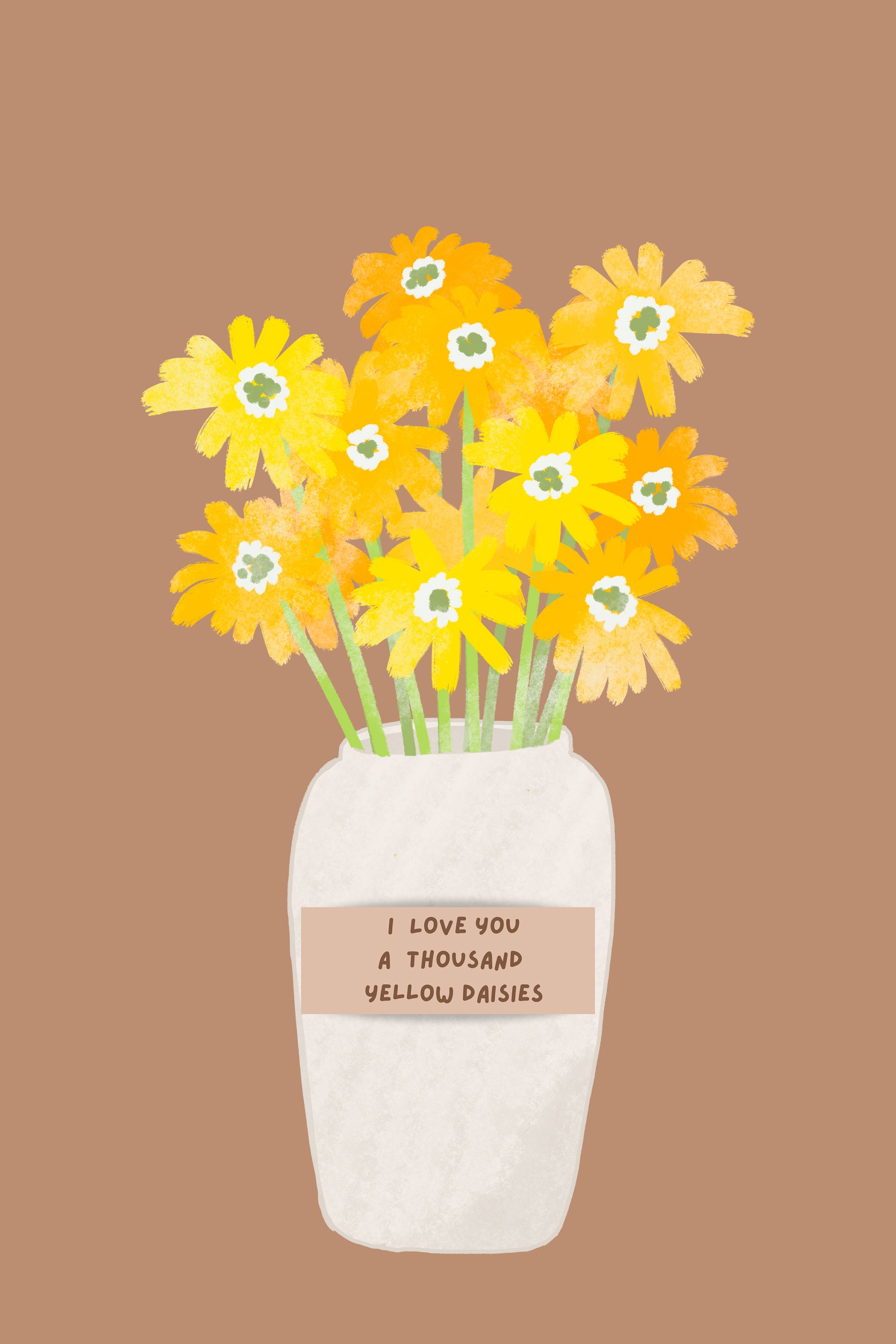GILMORE GIRLS I Love You A Thousand Yellow Daisies Quote Wall Art ...