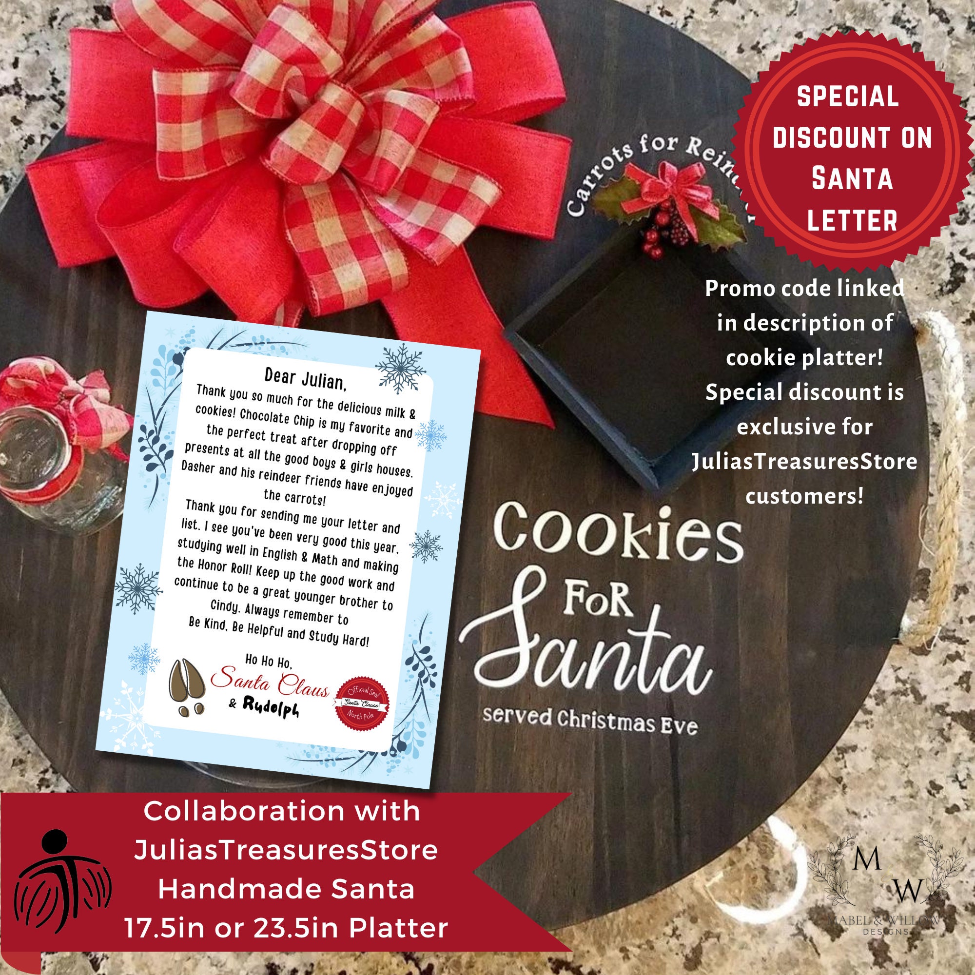 Editable Personalized Milk and Cookies Letter for From Santa and ...