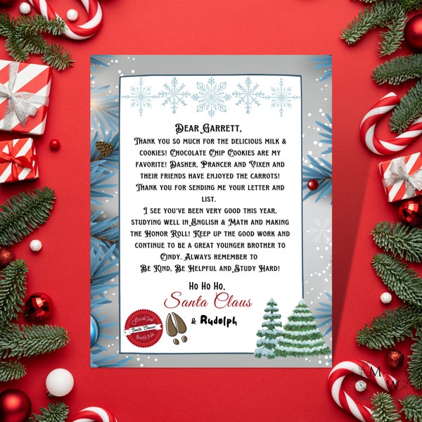 Thank You for the Cookies Santa Letter - Etsy