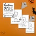ABC Halloween Printable Coloring Page Learn the Alphabet - Etsy