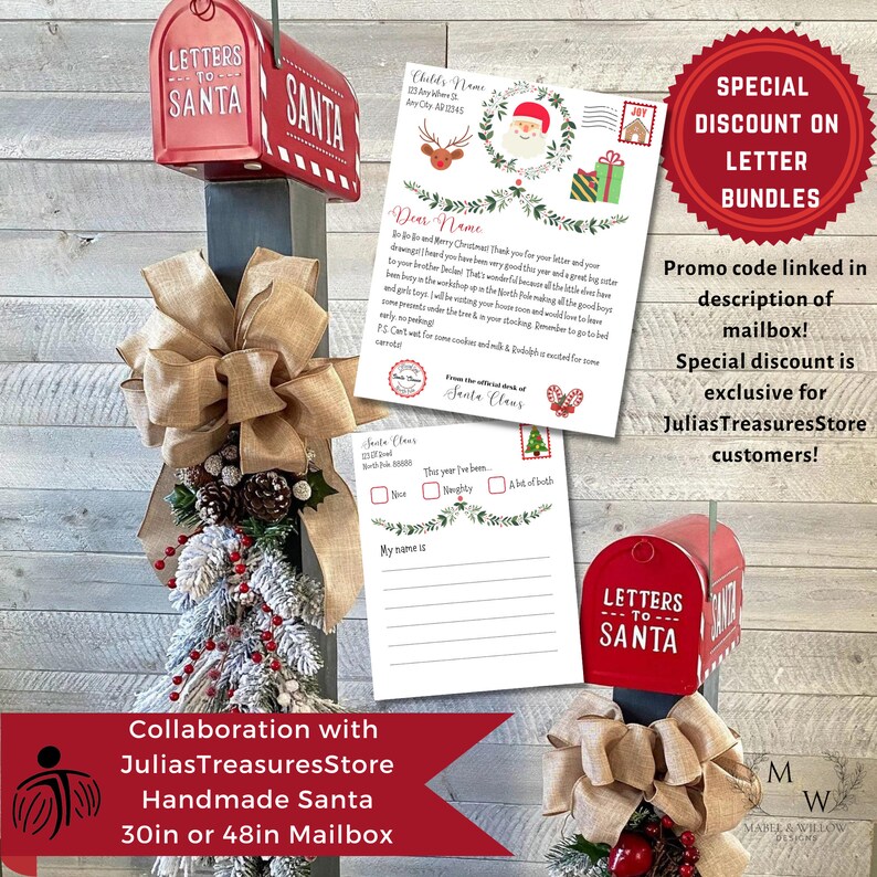 Personalized Editable Christmas Letter Bundle From Santa Nice List ...