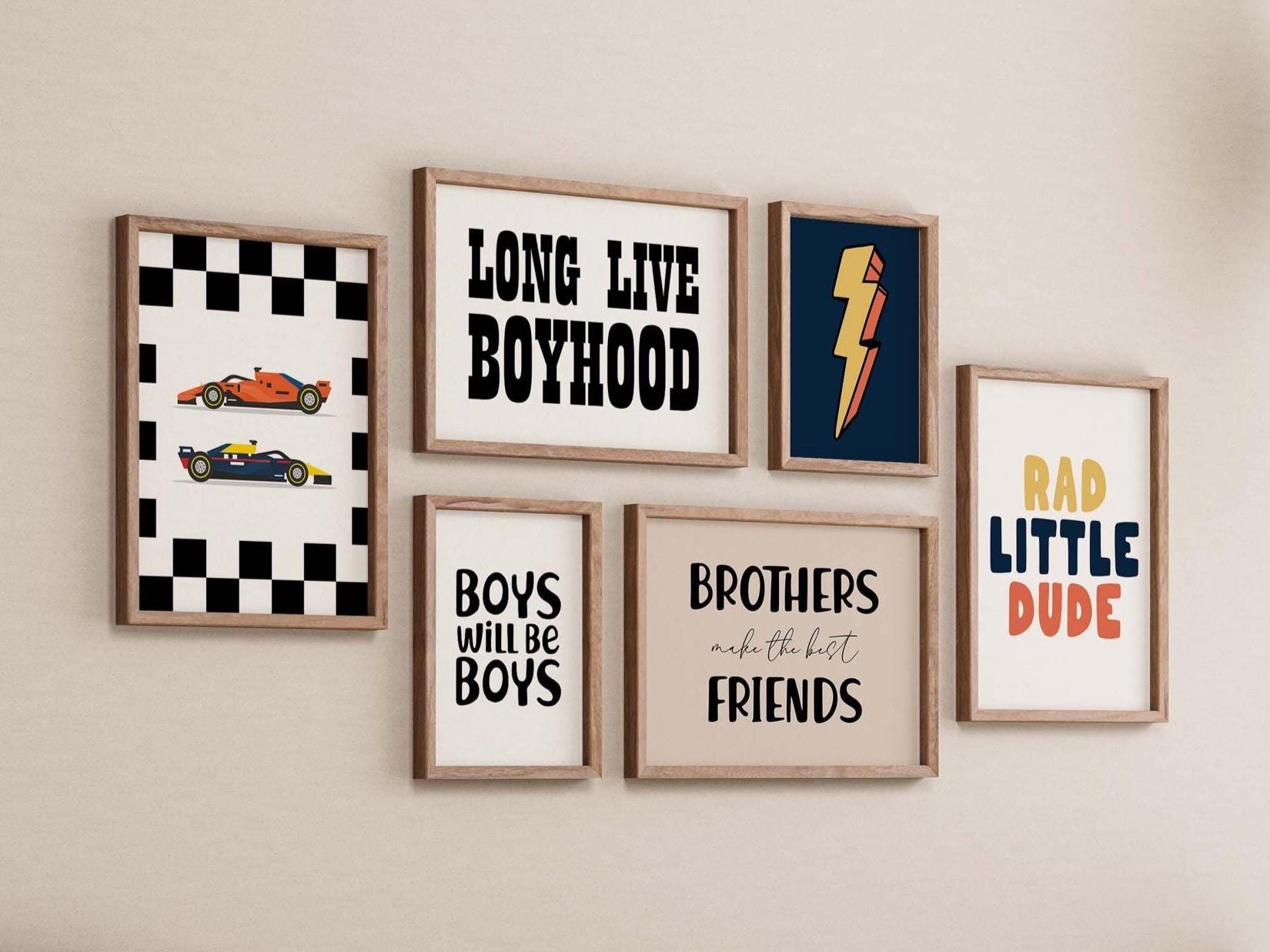50+ Boys Room Wall Art Bundle Digital Download, Fun Posters for Nursery ...