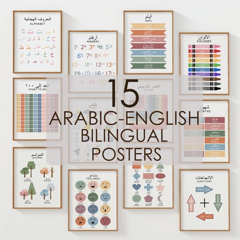 Arabic Montessori Poster - Etsy UK