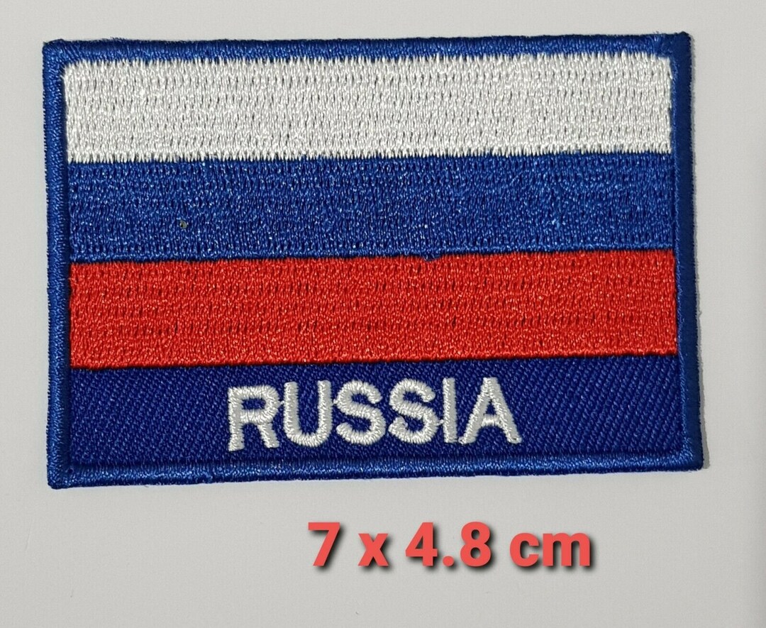 Russia Flag Patch Iron on Badge / Sew on Russian Flag Embroidered Motif ...