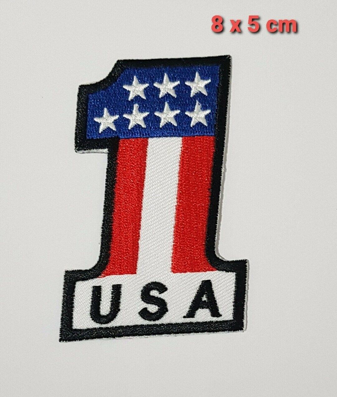 Number One 1 USA Flag Embroidered Iron Sew on Patch United States ...