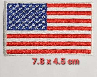 USA Flag Embroidered Iron / Sew on American Patch United States of ...