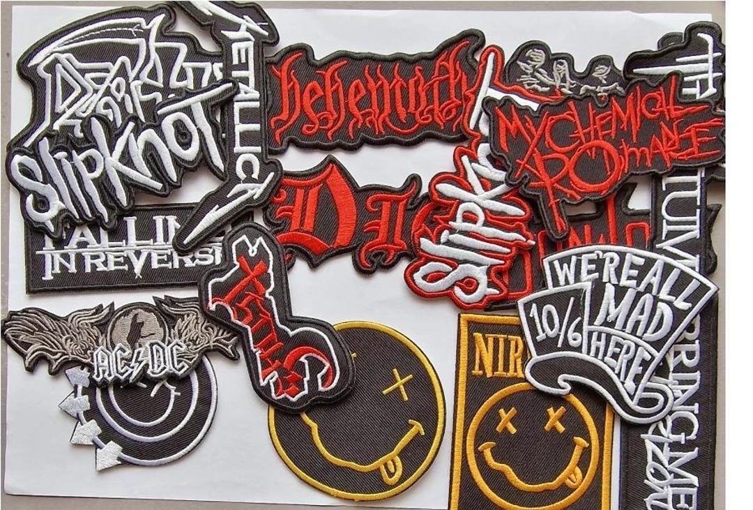 Rock Music Lover Badges Collection Badges Iron or Sew on Embroidered ...