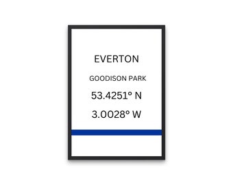 Everton Map Poster - Etsy