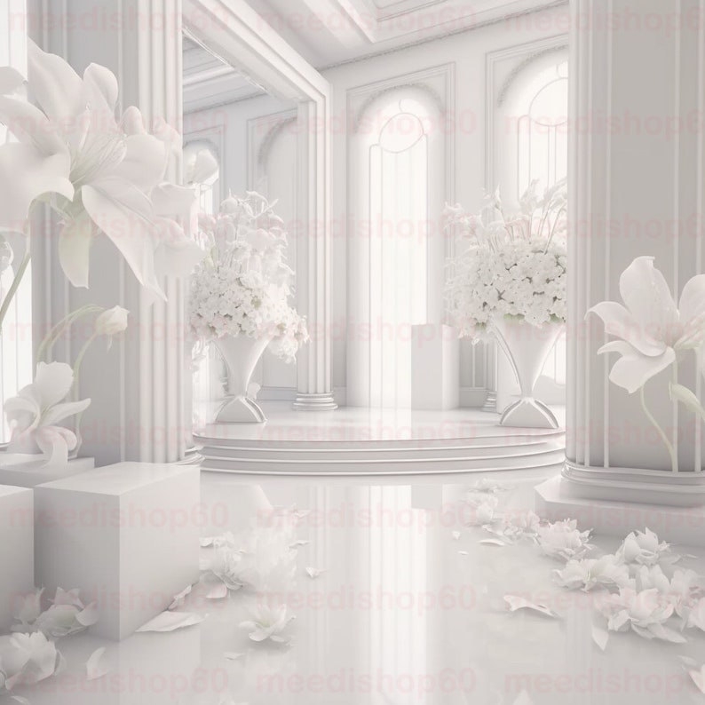20 X Digital White Backdrops, Angel Wings Backdrop, Floral Backdrop ...
