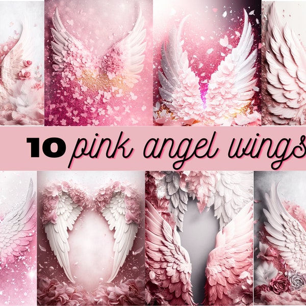 Pink Angel Wings Backdrop - Etsy