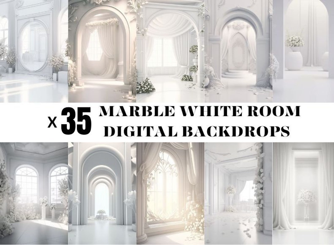 35 X Digital Backdrops, White Room Backdrops, White Room Backgrounds ...