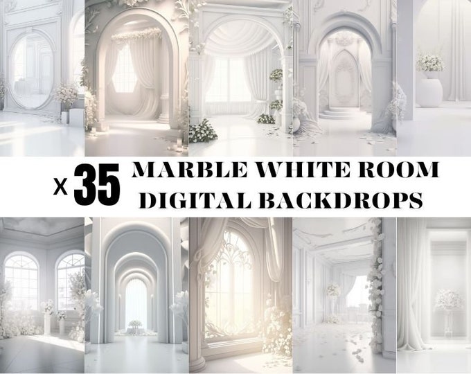 35 X Digital Backdrops, White Room Backdrops, White Room Backgrounds ...