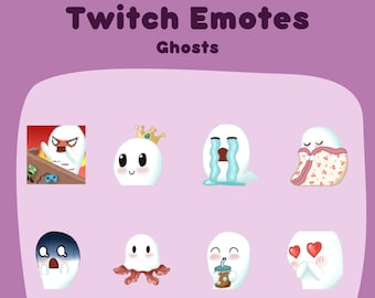 Ghost Twitch Emote/cozy Emote / Twitch Emote / Spooky Emote/cute Emote ...