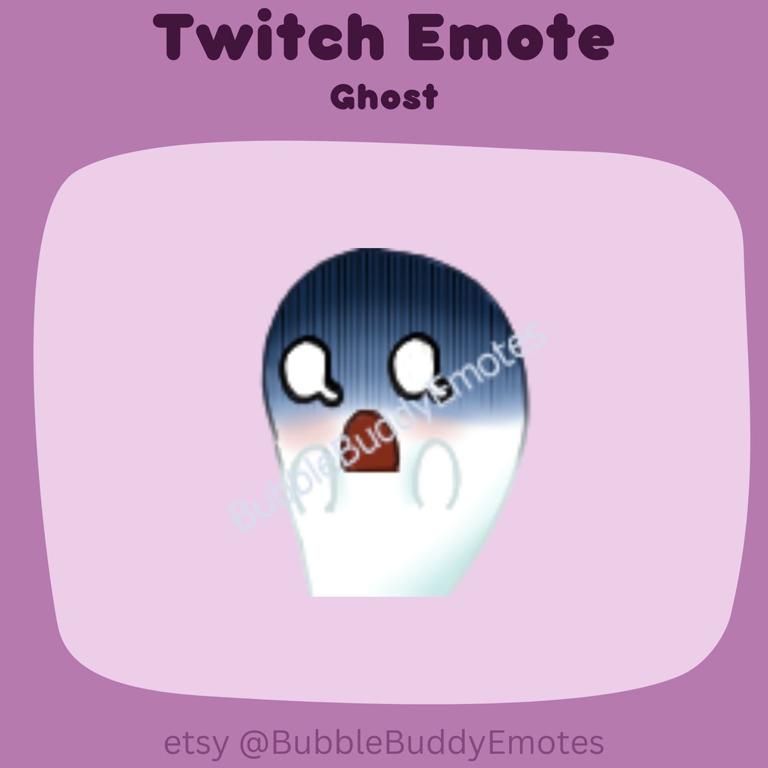 Ghost Twitch Emote/scared Emote/ Twitch Emote / Spooky Emote/cute Emote ...