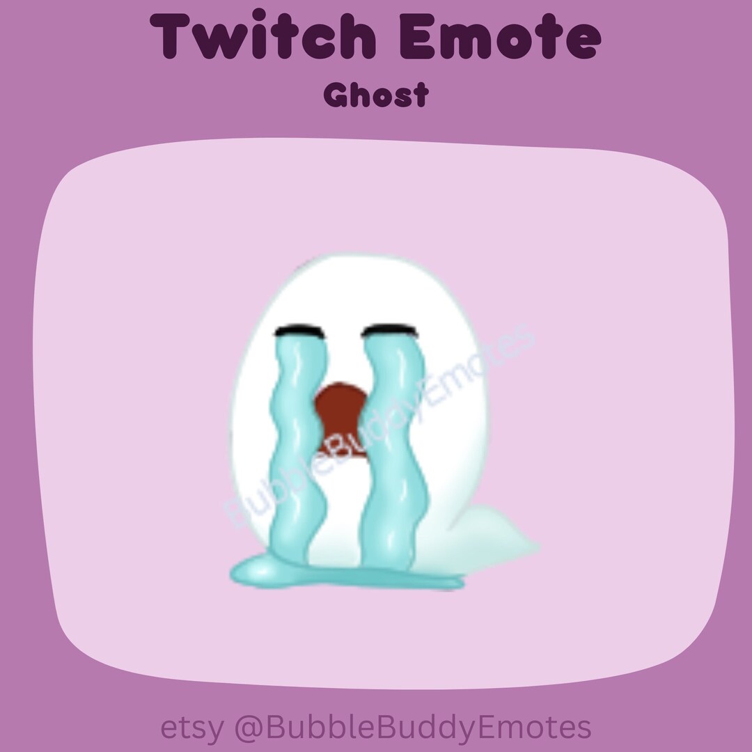 Ghost Twitch Emote/sad Emote/ Twitch Emote / Spooky Emote/cute - Etsy
