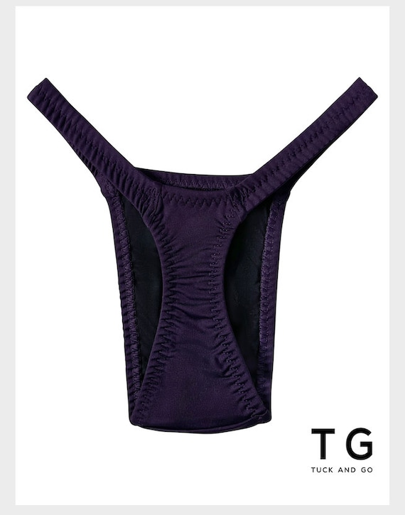 PURPLE Transgender TUCKING Gaff Trans Tuck and Go High Waist Tucking Gaff Trans Girls Tucking Thong Trans Highwaist Lingerie Gaffs Etsy UK