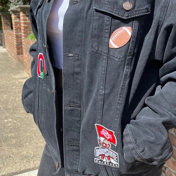 College Jean Jacket - Etsy
