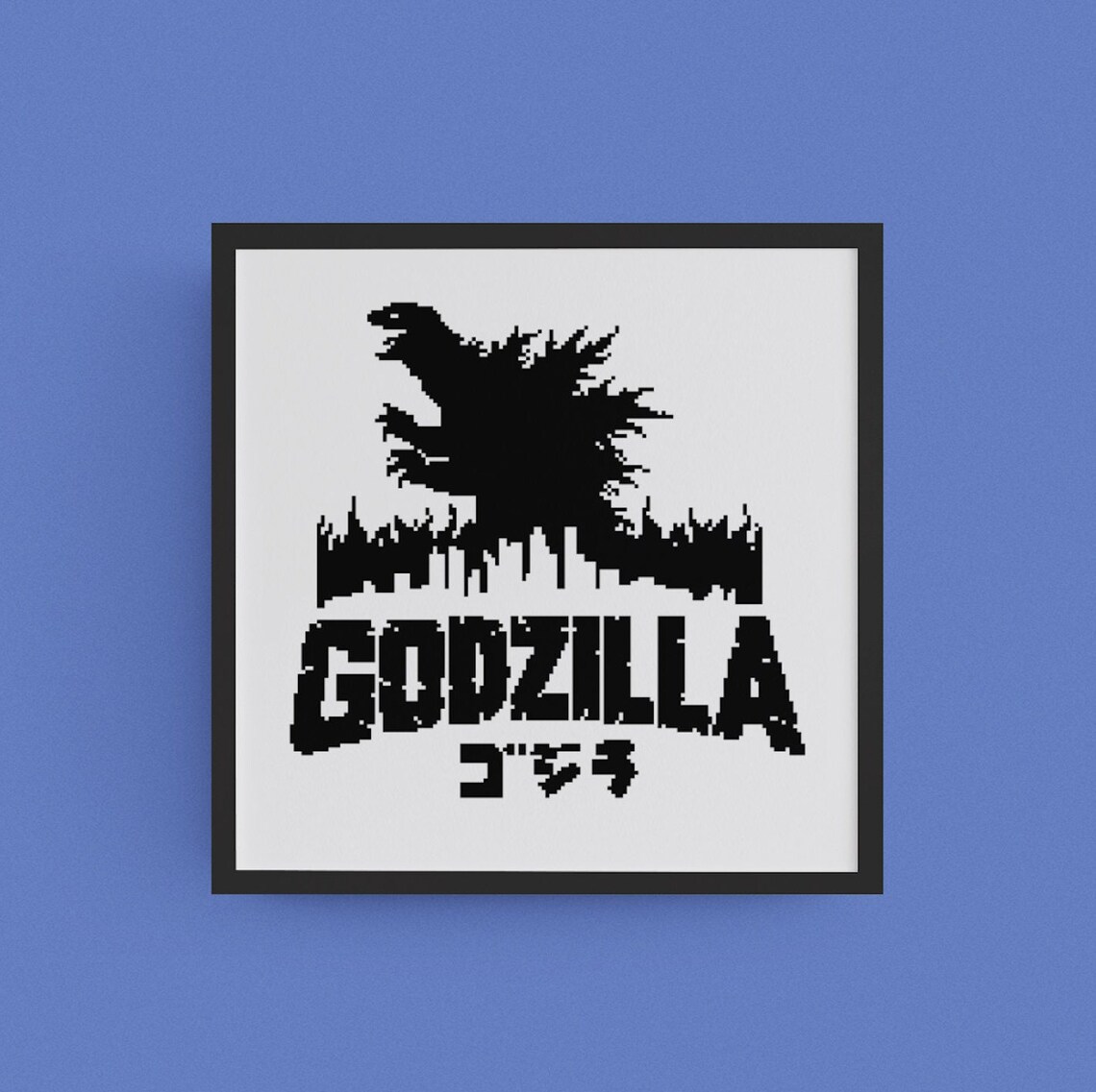 Godzilla Cross Stitch Pattern Embroidery Monster Cross - Etsy